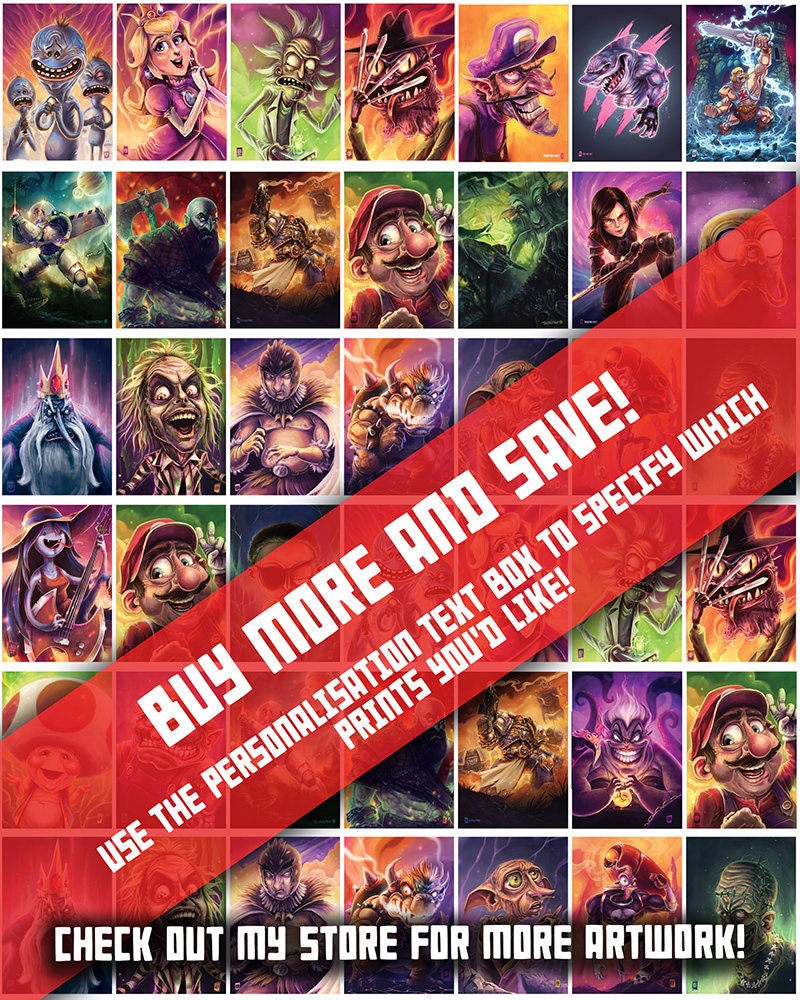 Wario - A3 Poster Print - Super Mario Illustration - Etsy