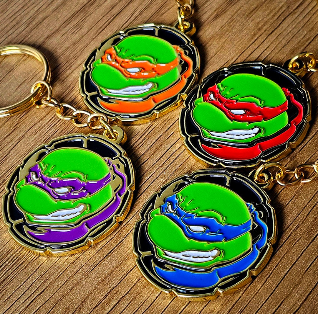 Teenage Mutant Ninja Turtles Keychain - Leonardo, Michelangelo, Raphael ...