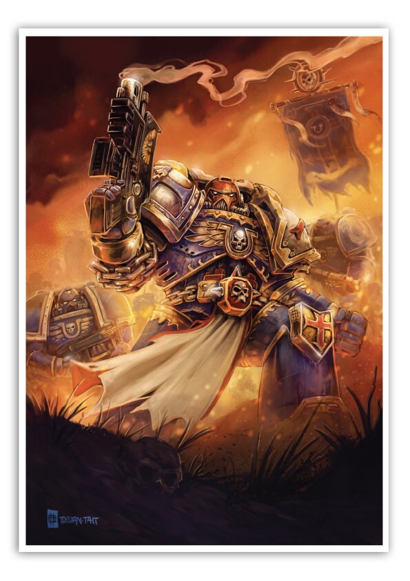 Space Marine A3 Poster Print Warhammer 40k Illustration - Etsy
