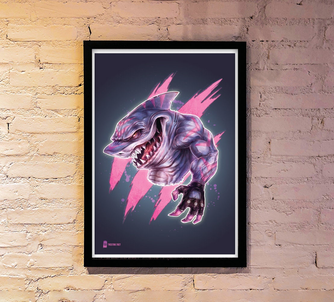 Streex - Street Sharks - A3 Poster Print - Illustration - Etsy