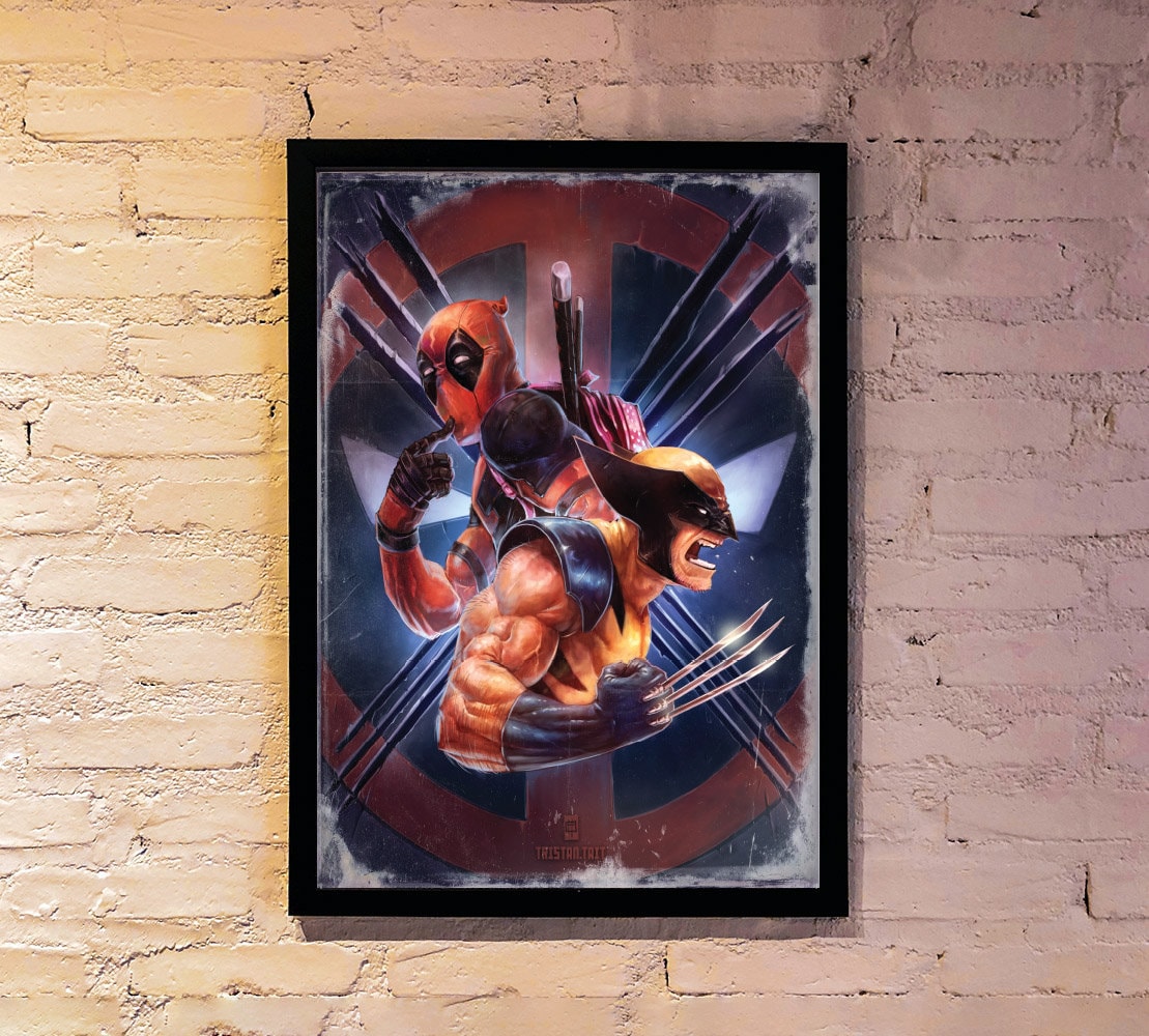 Deadpool & Wolverine A3 Poster Print Deadpool Illustration - Etsy