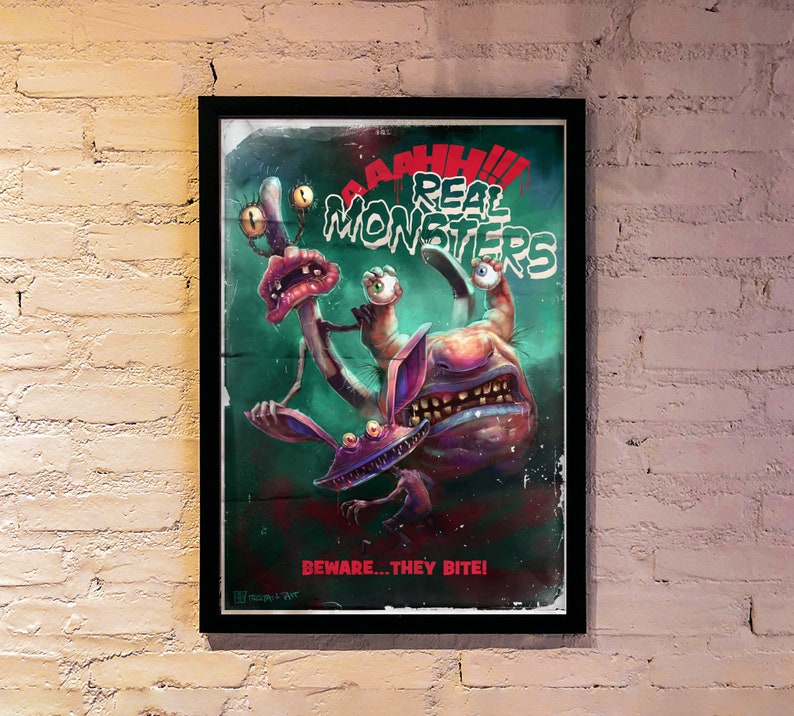 Aaahh!!! Real Monsters - A3 Poster Print - Illustration | Ickis, Oblina ...