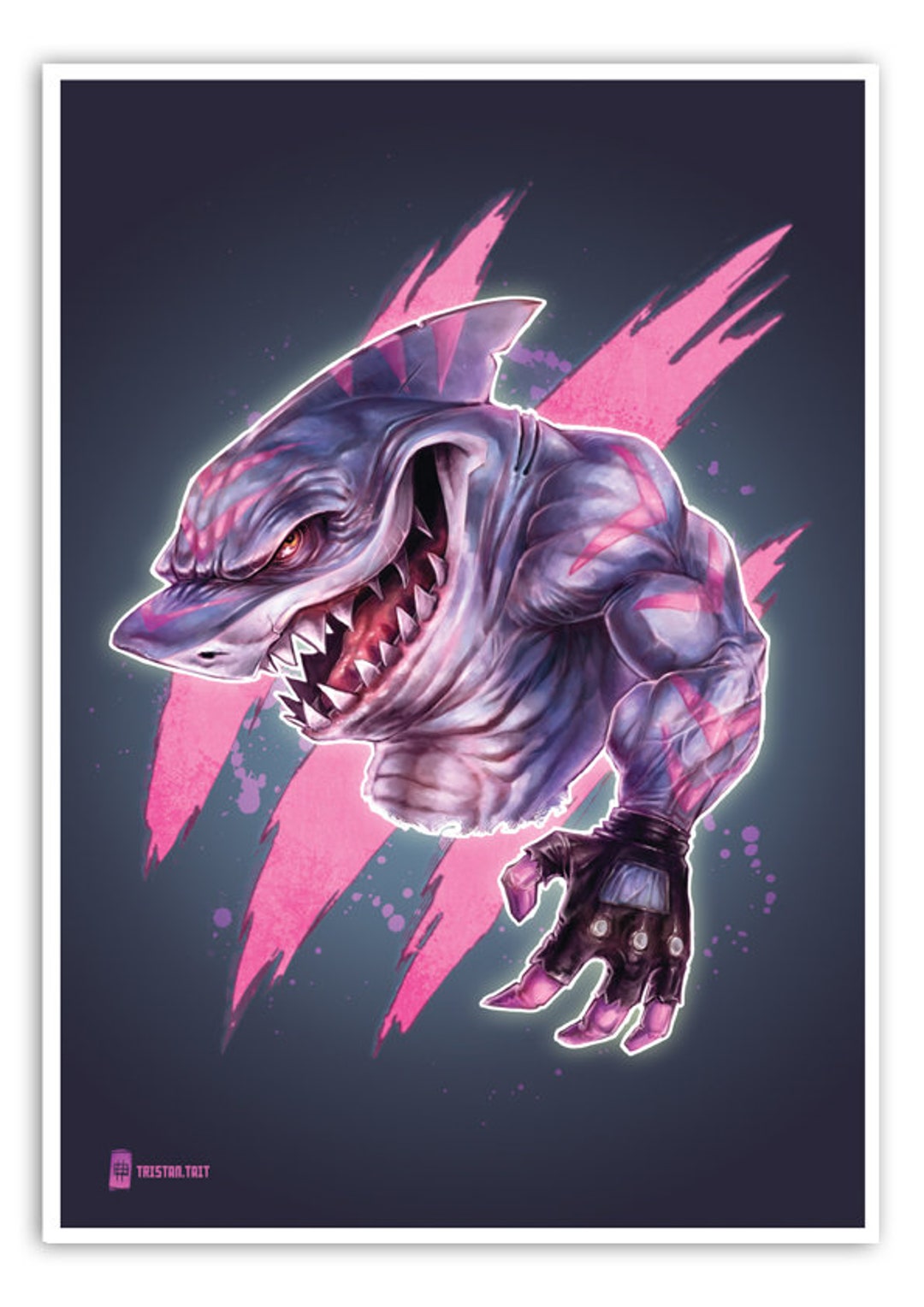 Streex - Street Sharks - A3 Poster Print - Illustration - Etsy