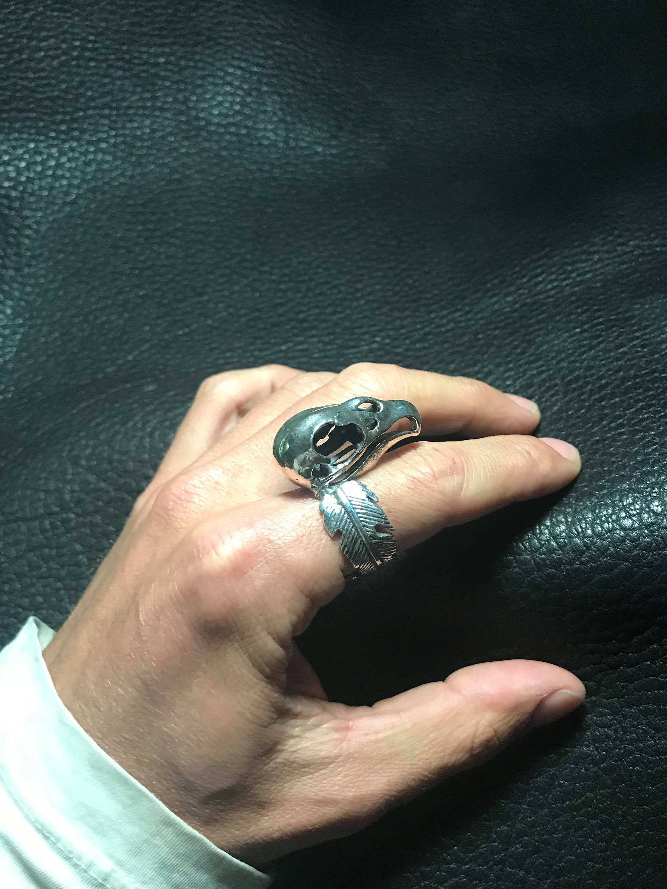 Vulture Skull Ring in Sterling Silver by Mercurious Designs. - Etsy UK