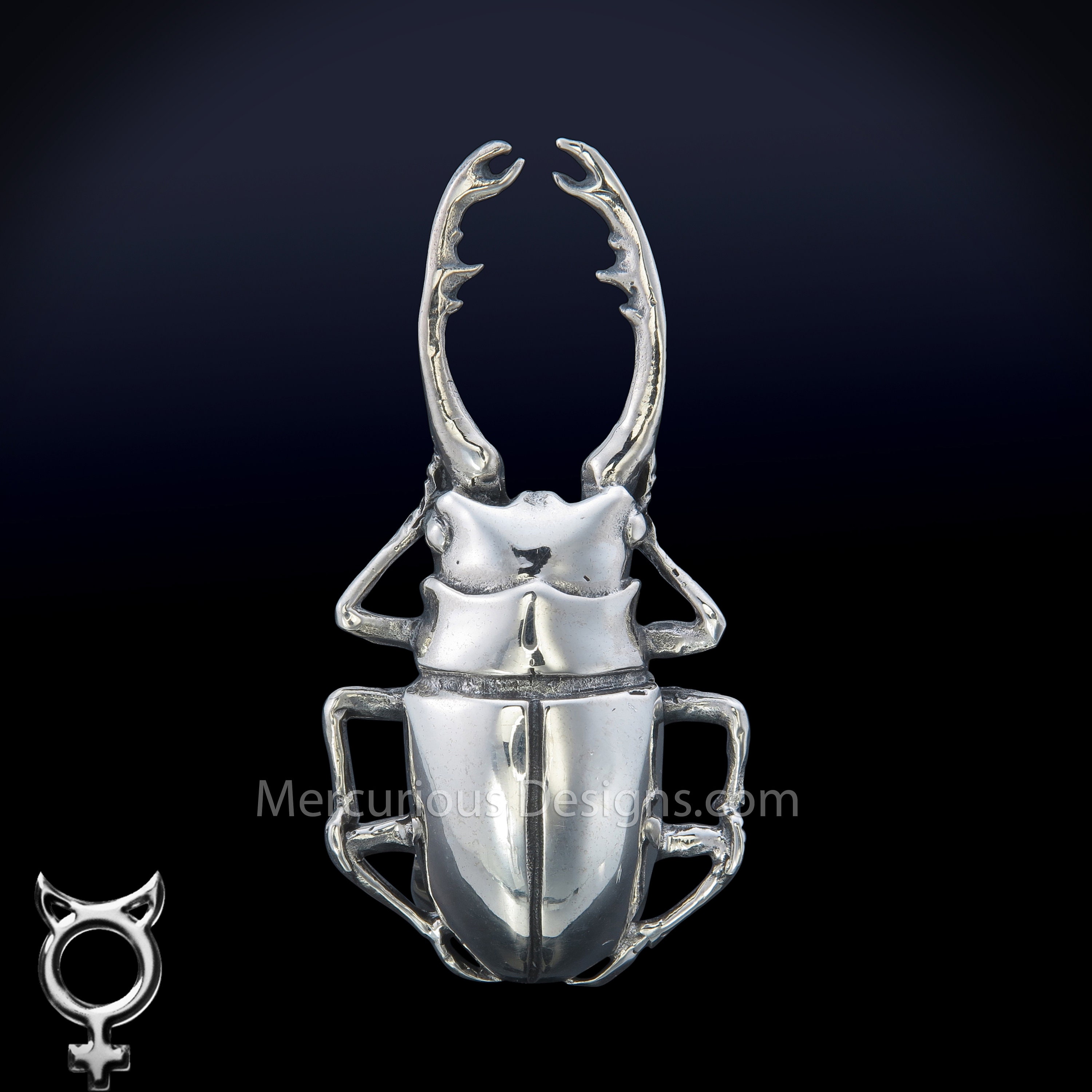 Staghorn Beetle Ring. Silver Bug Ring. Scarab Ring. Dung Beetle - Etsy