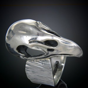 Vulture Skull Ring in Sterling Silver by Mercurious Designs. 925 ...