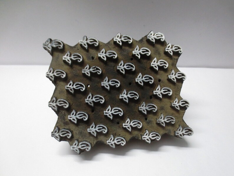 Indian Wooden Hand Carved Textile Printing Fabric Block / Stamp Ethnic ...