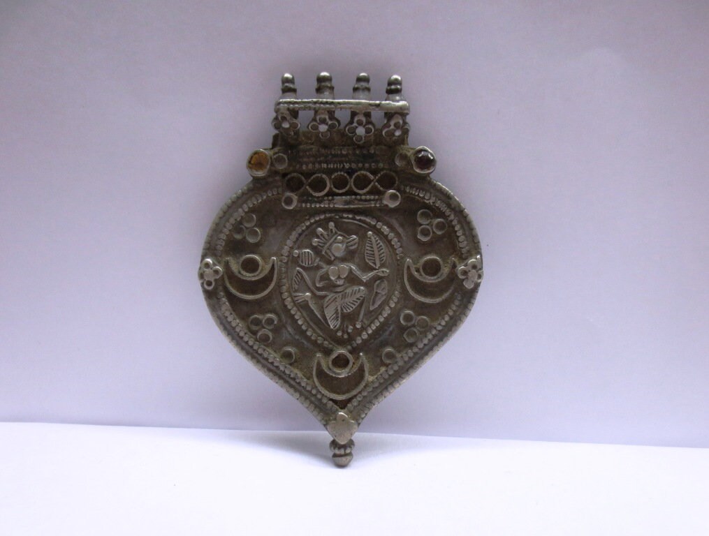 Antique Silver Hanuman Hindu Amulet Pendant Rajasthan India 36 Grams - Etsy