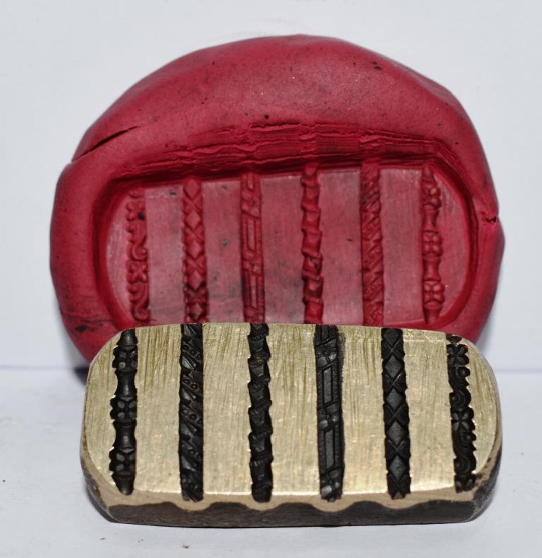 Vintage Indian Brass Bronze Jewelry Making Tool Mould Stamp Dye Wax ...