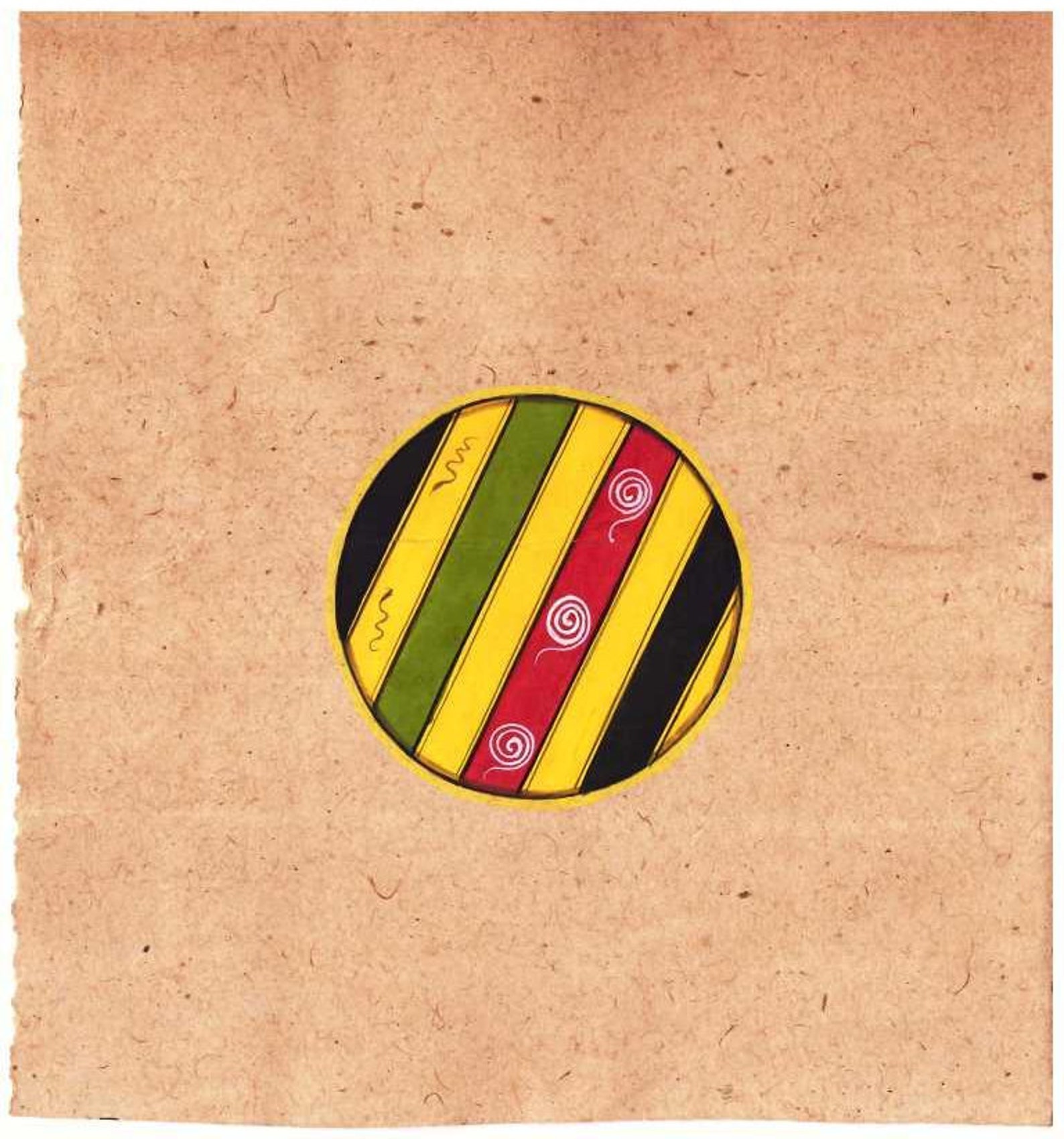 Vintage 1980's Indian Miniature Painting on Old Paper of Tantra ...
