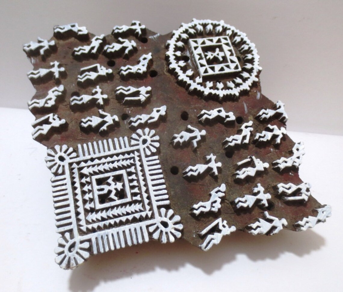 Indian Hand Carved Wooden Printing Blocks Wooden Printing Stamps ...