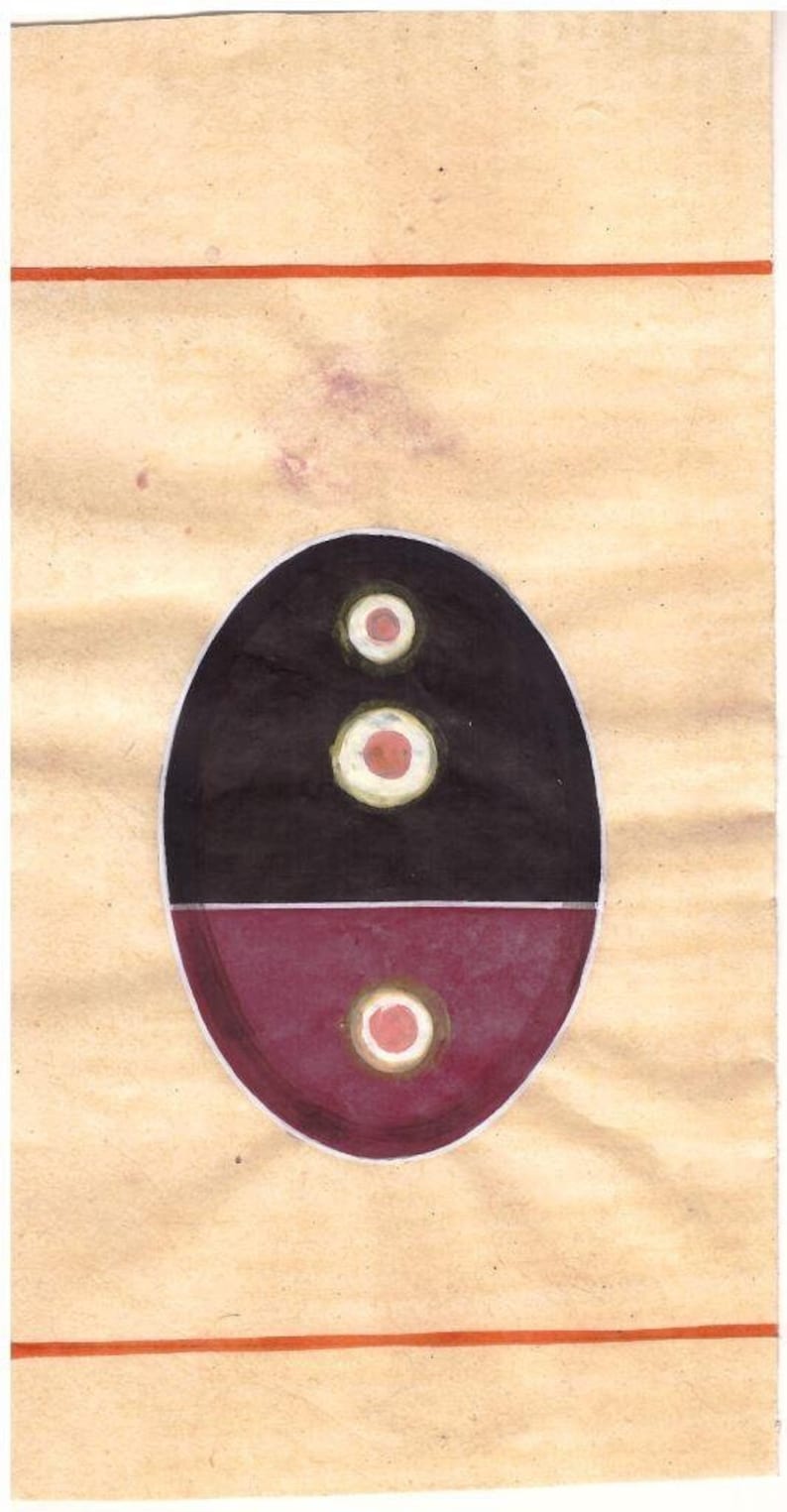 Vintage 1980's Indian Tantra Painting on Old Paper of Tantra Tantric ...