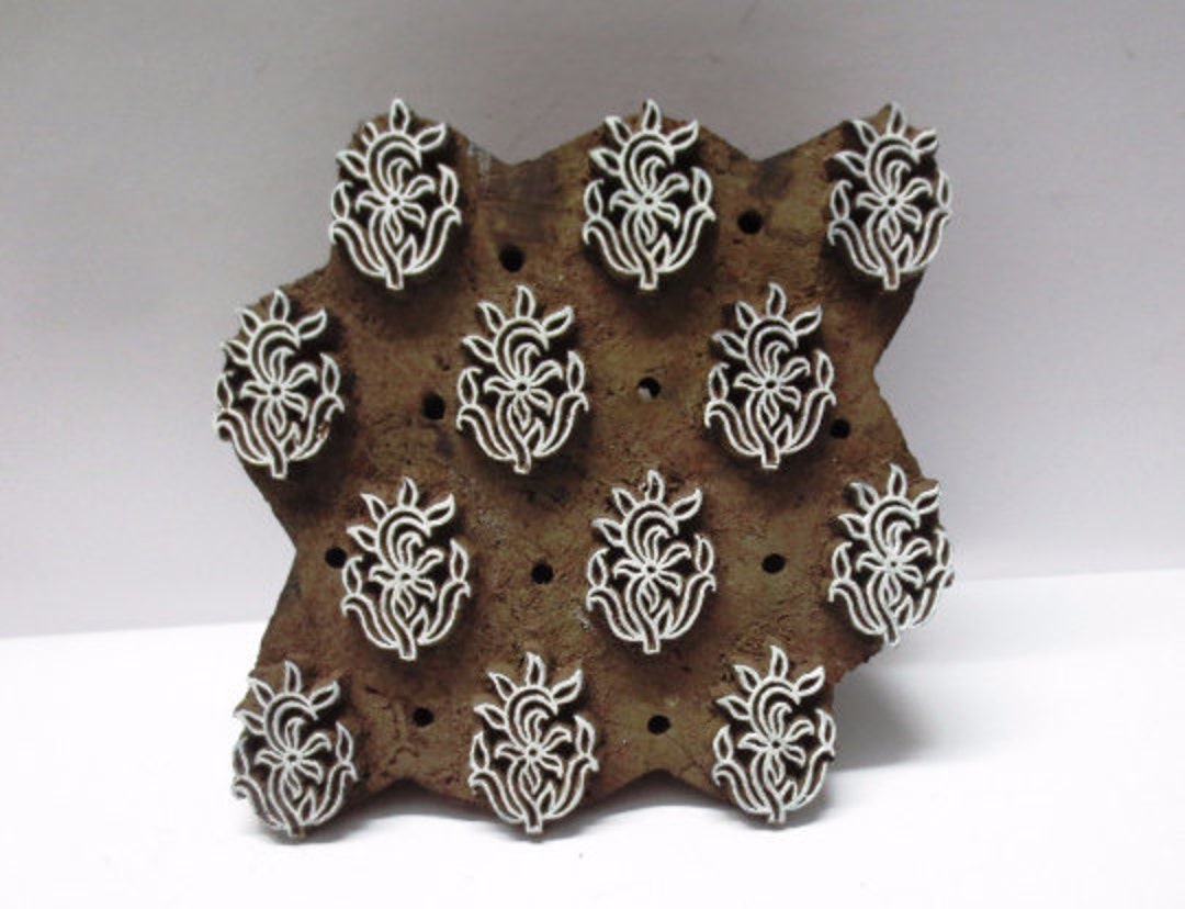 Buy Ethnic Hand Carving on Wood Block for Textile Fabric Batik Online ...