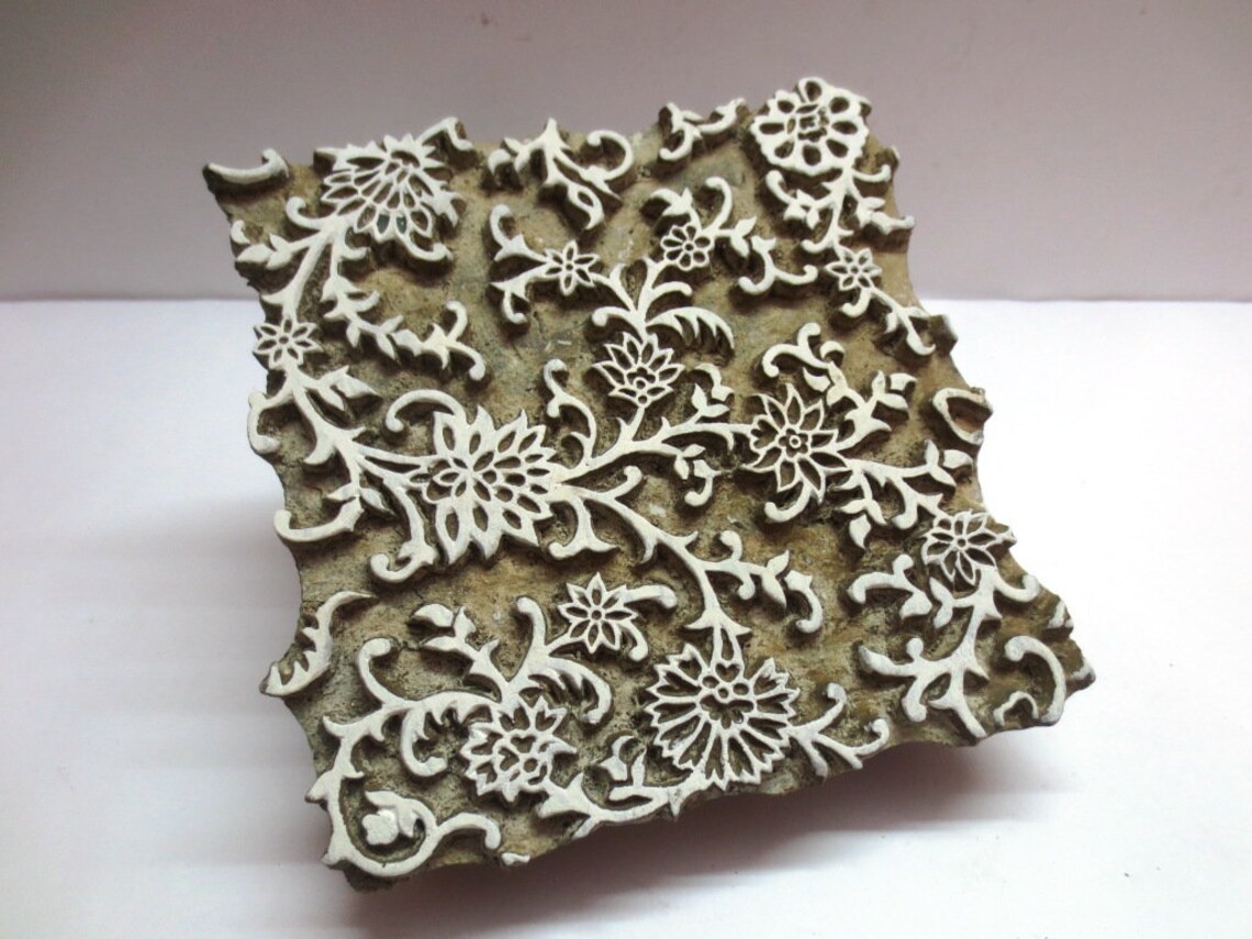 Indian Hand Carved Wooden Printing Blocks Wooden Printing - Etsy India