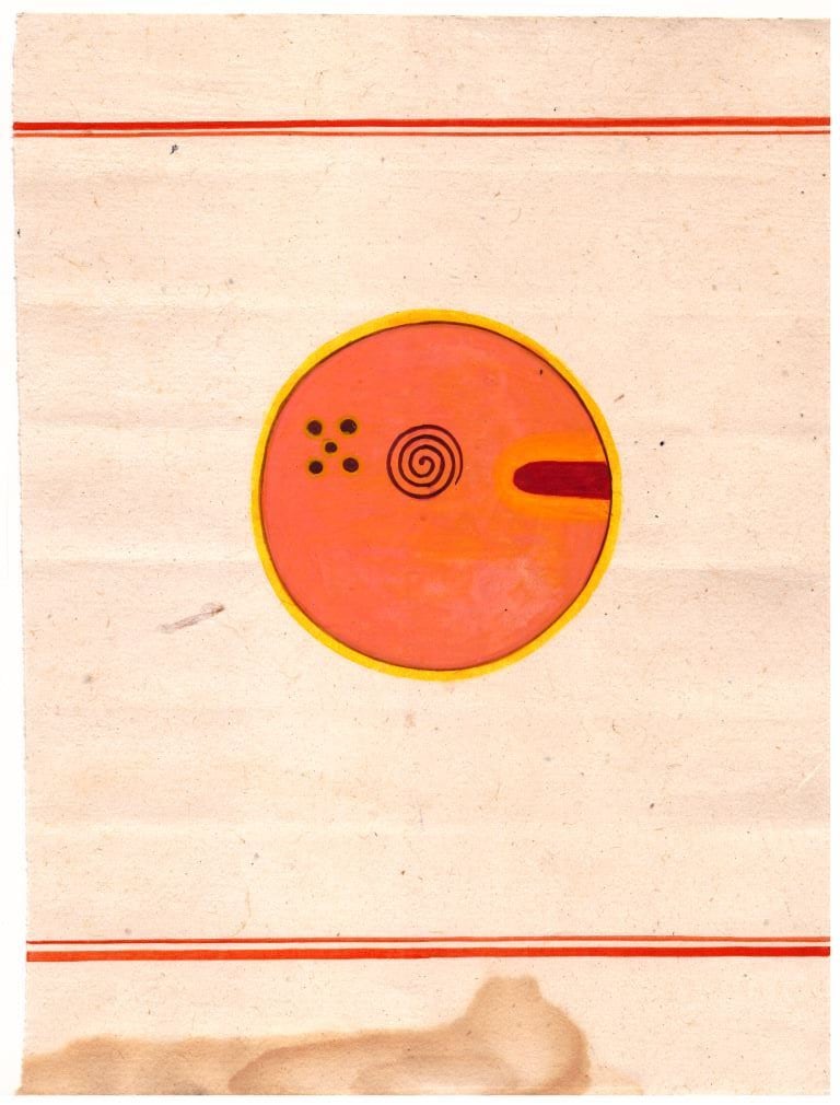 Vintage 1980's Indian Fine Miniature Painting on Old Paper of Tantra ...