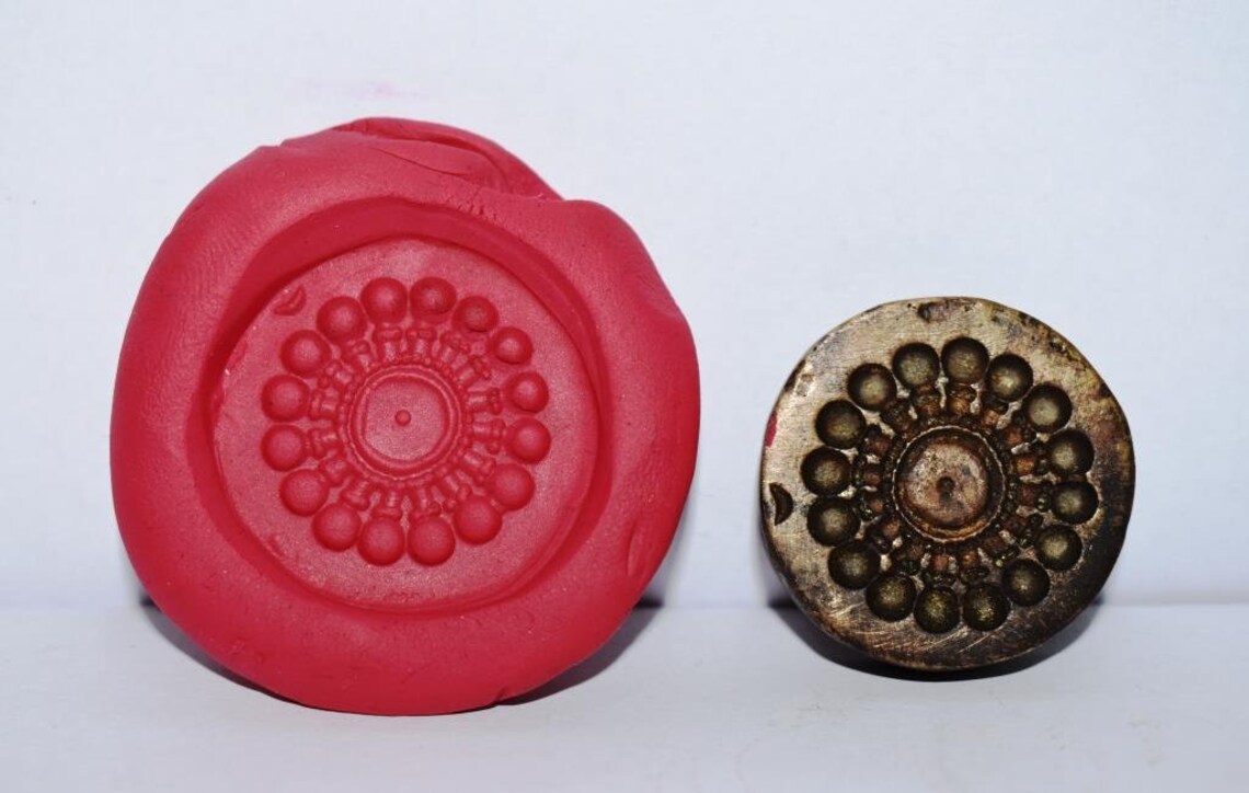 Buy Vintage Indian Brass Bronze Jewelry Making Tool Mould Stamp Online ...