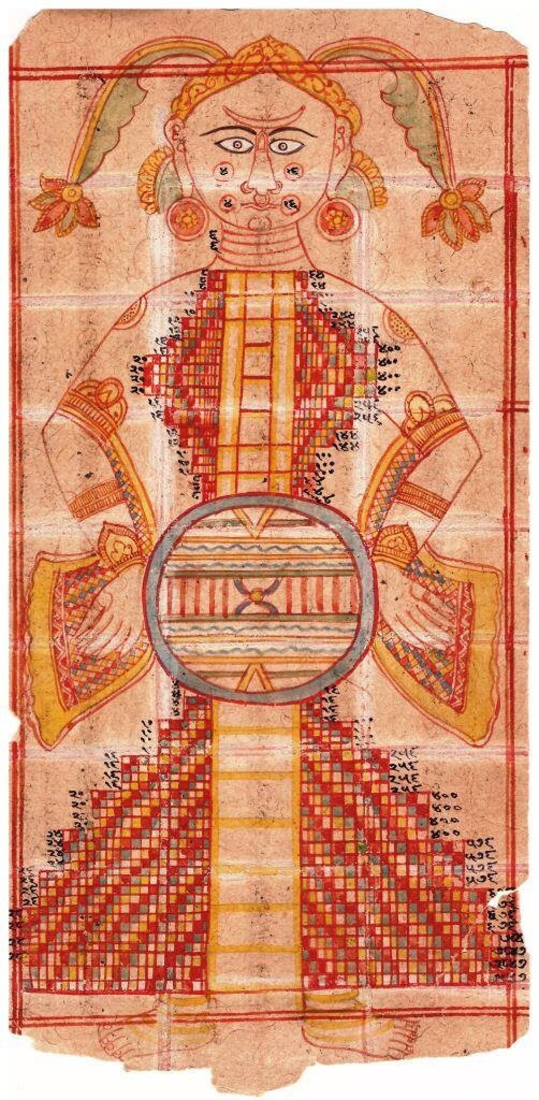 Vintage Old Jain Painting Jain Lok Purasha Painting Jain Tantra ...