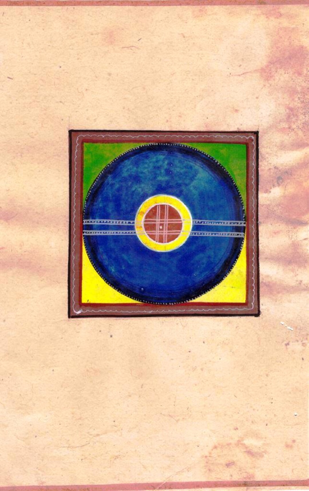 Vintage 1980's Indian Tantra Painting on Old Paper of Tantra Tantric ...
