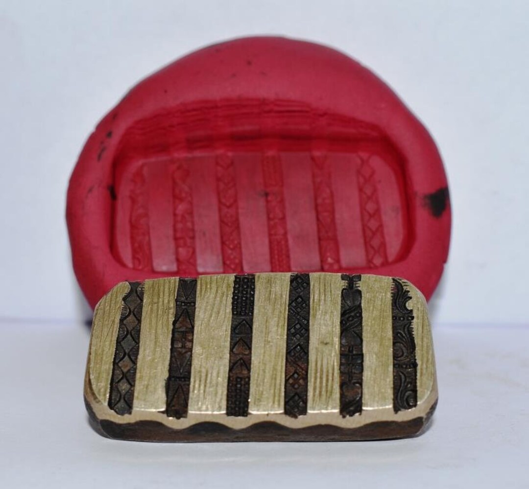 Vintage Indian Brass Bronze Jewelry Making Tool Mould Stamp Dye Wax ...