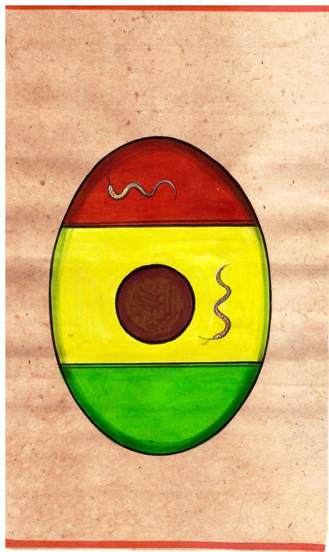 Vintage 1980's Indian Tantra Painting on Old Paper of Tantra Tantric ...