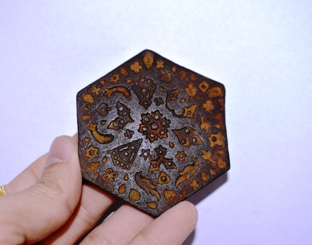Vintage Old Mughal Indian Iron Jewelry Making Tool Mould Stamp Dye Wax ...
