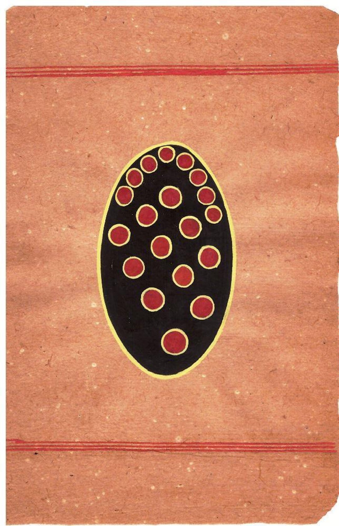 1970's Tantra Tantric Painting on Old Paper Vintage Tantra Lingam Bindu ...