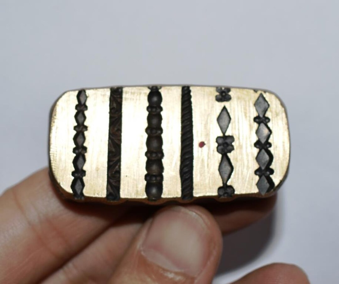 Vintage Indian Brass Bronze Jewelry Making Tool Mould Stamp Dye Wax ...