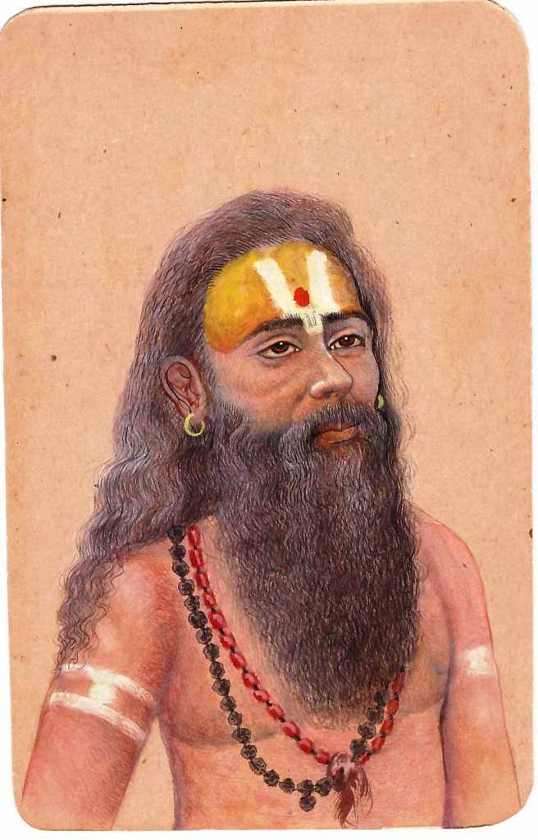 Fine Detailed Handmade Realistic Miniature Painting Indian Yogi Baba ...