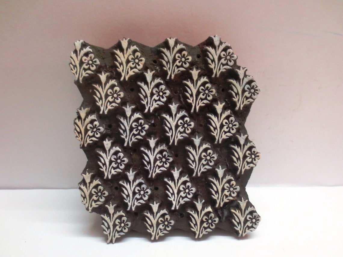 Ethnic Indian Floral BUTI Motif Hand Carved Wooden Block Stamp for ...