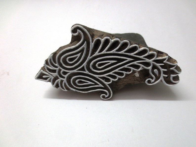 Indian Wooden Hand Carved Textile Printing on Fabric Block / Stamp Fine ...