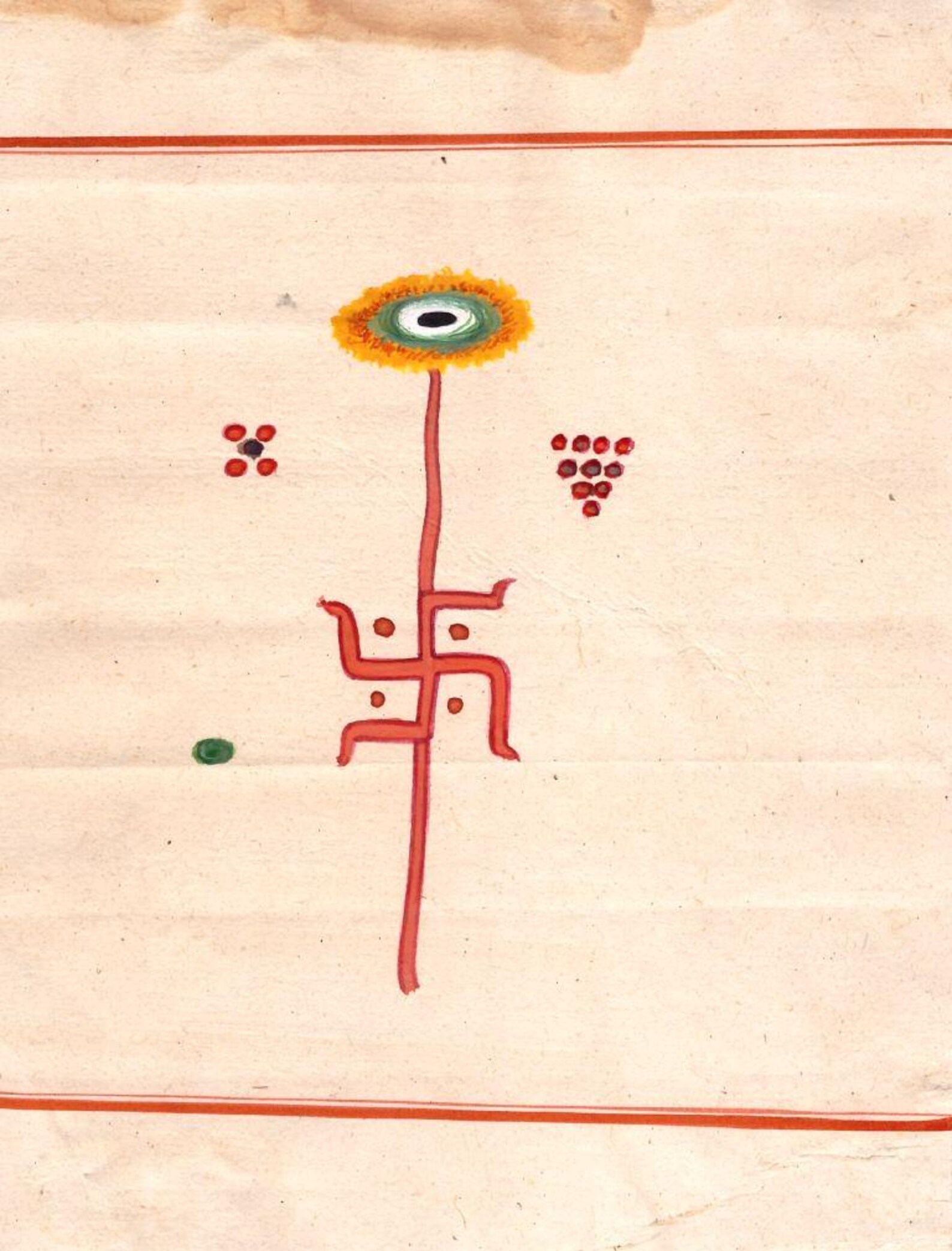 Vintage 1980's Indian Fine Miniature Painting on Old Paper of Tantra ...