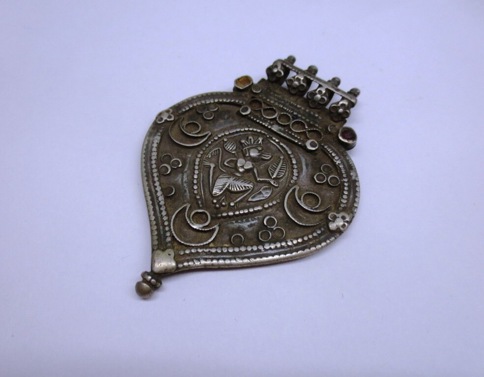 Antique Silver Hanuman Hindu Amulet Pendant Rajasthan India 36 Grams - Etsy