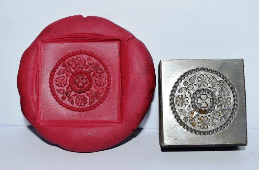 Indian Iron Jewelry Making Tool Mould Stamp Dye Wax Seal Smithing Tool ...