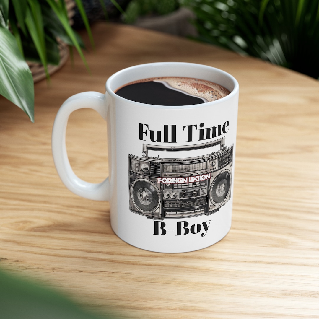 Hip Hop Mug Old School Boombox Radio Full Time B-boy Cup - Etsy