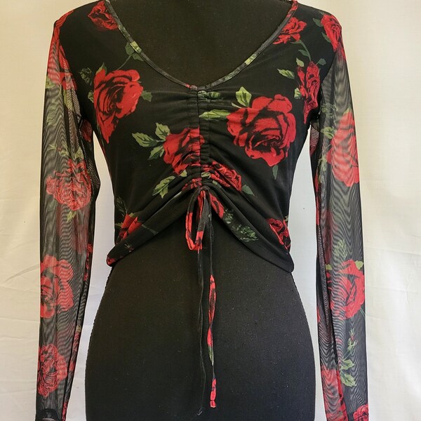 Mesh Printed Top - Etsy