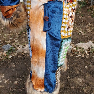 The Granny Square Pimp Coat Duster With Faux Fur Trim - Etsy