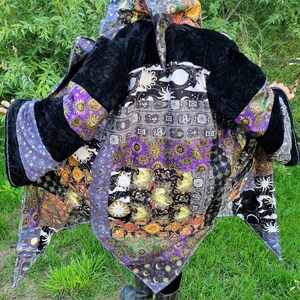 Patchwork Witch Cloak Wizard Robe With Bell Sleeves M/L - Etsy