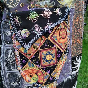 Patchwork Witch Cloak Wizard Robe With Bell Sleeves M/L - Etsy