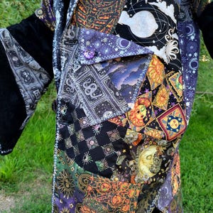 Patchwork Witch Cloak Wizard Robe With Bell Sleeves M/L - Etsy