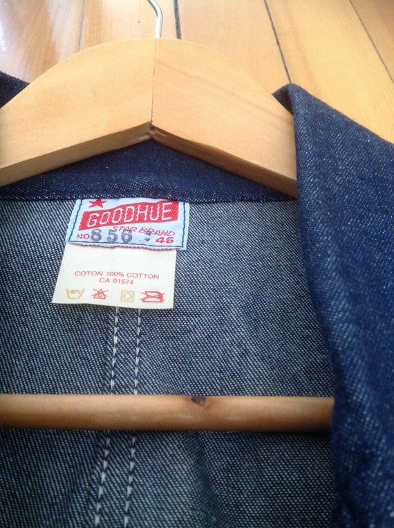50s Sanforized Denim Chore Jacket ~ Vintage NOS White… - Gem