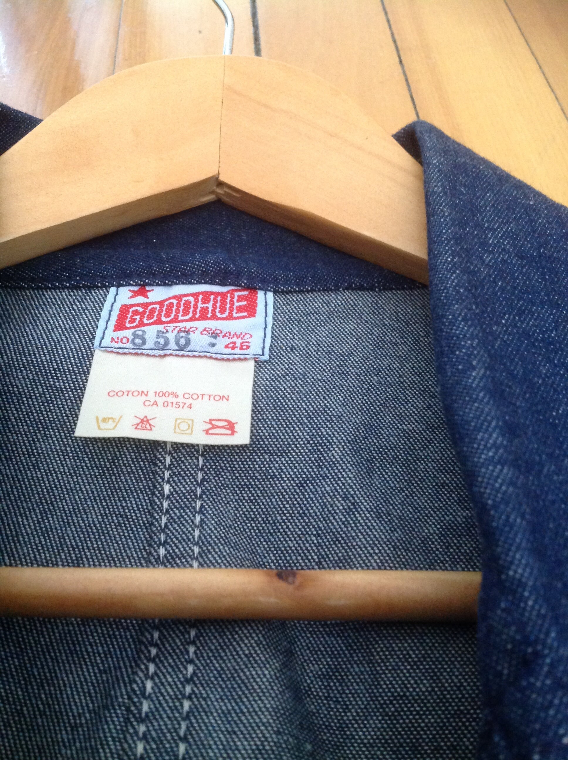 50s Sanforized Denim Chore Jacket Vintage NOS Whitefield Dark Blue Jean ...