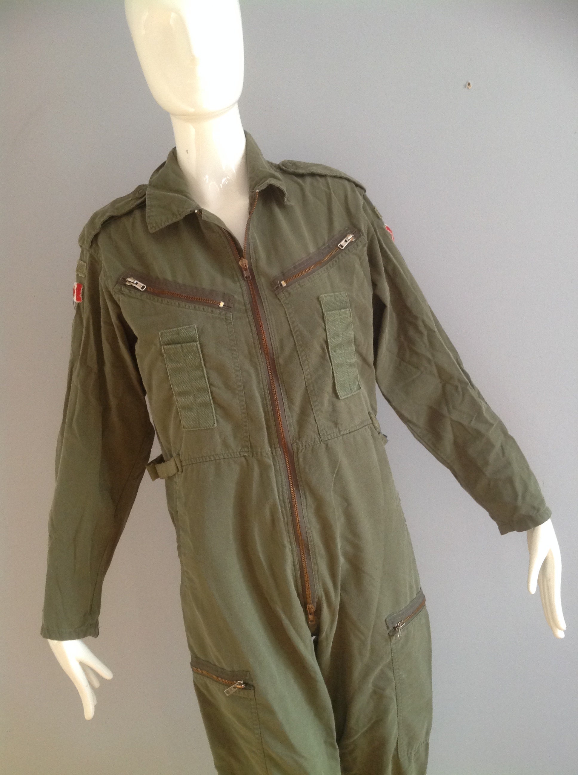 Vintage Genuine Military Combat Jumpsuit Cargo Utilitarian Work Wear ...