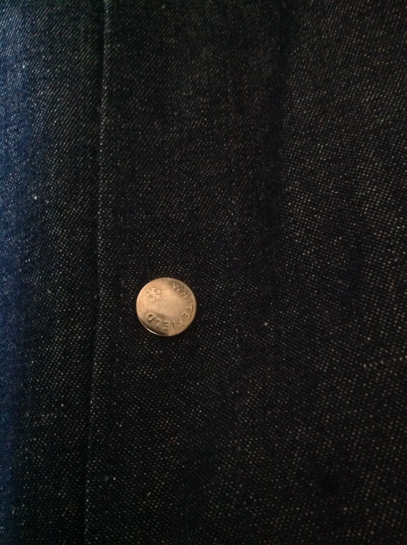 50s Sanforized Denim Chore Jacket ~ Vintage NOS White… - Gem