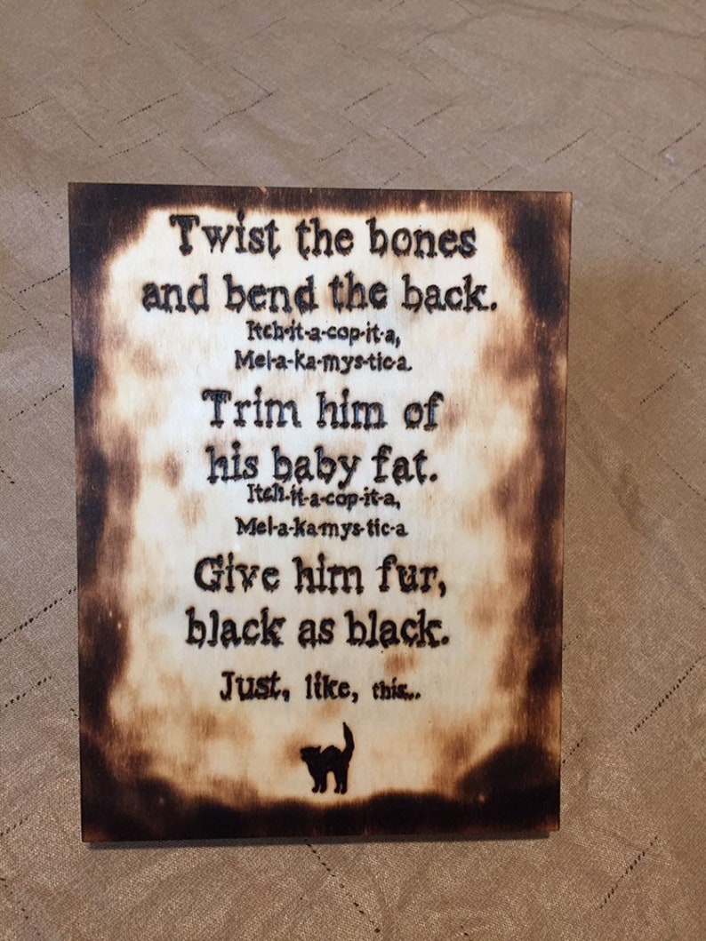 Hocus Pocus Cat Spell - Etsy