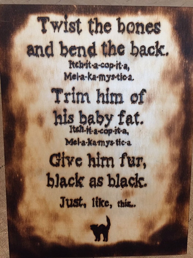 Hocus Pocus Cat Spell - Etsy