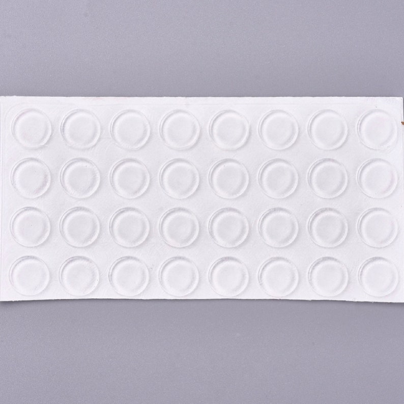 32 Silicone Coaster Feet, 12x2mm, Surface Protectors, Self Adhesive ...