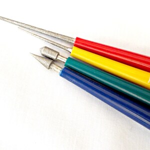 Diamond Bead Reamers, Set of 4 Reamers, Smooth Bead Holes, Diamond ...