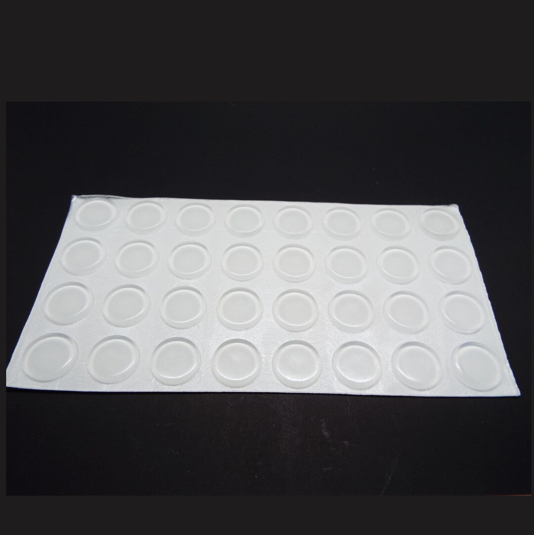 32 Silicone Coaster Feet, 12x2mm, Surface Protectors, Self Adhesive ...