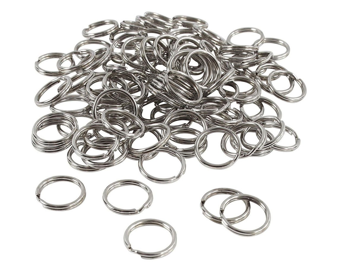 20 Silver Split Rings 12mm 15mm 20mm 25mm 30mm Keyring Loop - Etsy UK