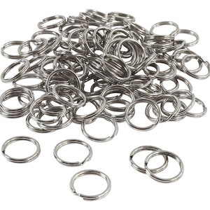 20 Silver Split Rings 12mm 15mm 20mm 25mm 30mm, Keyring Loop, Jewelry ...